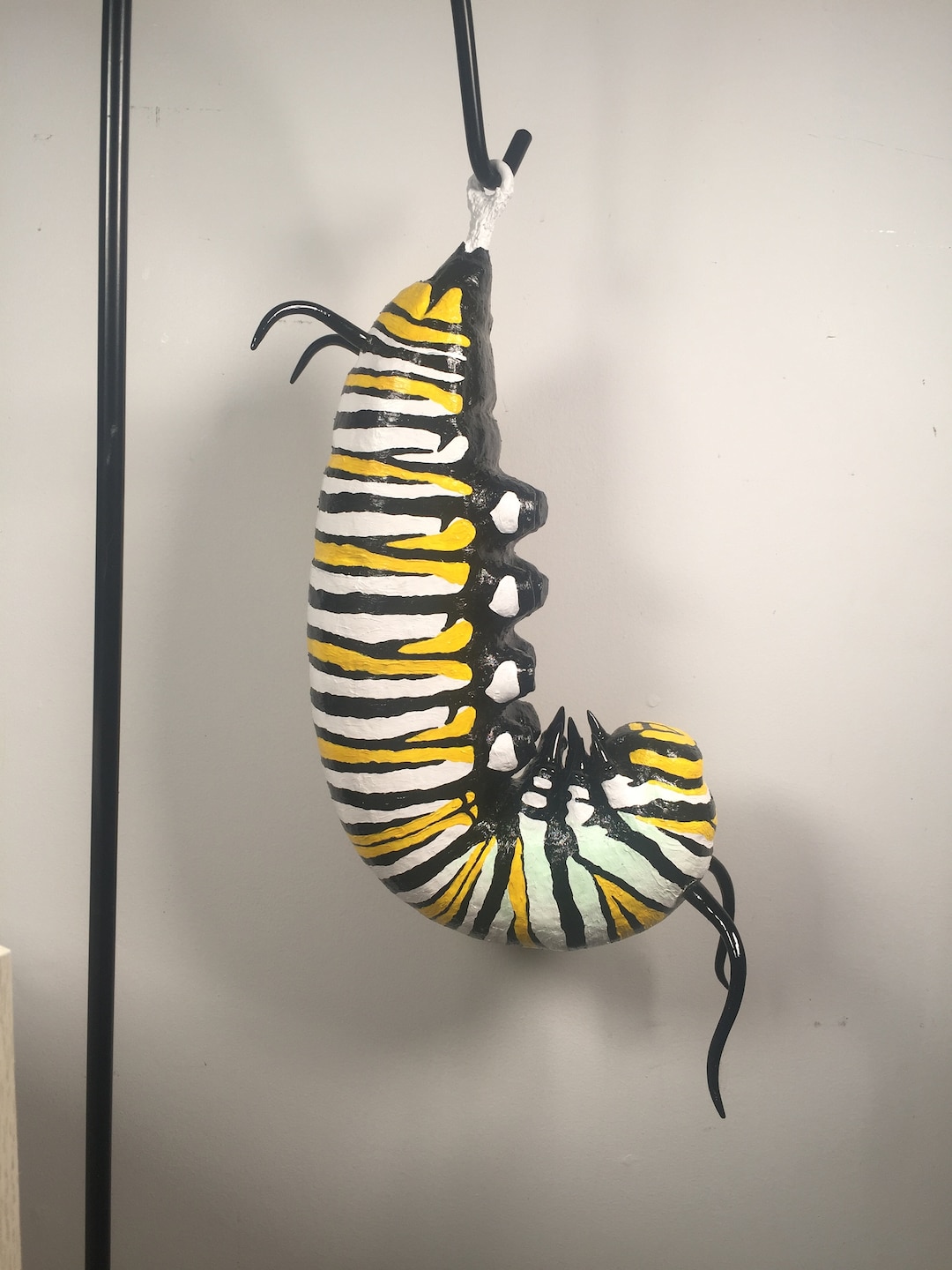 Hanging J Monarch Caterpillar Sculpture, 14 Inches Tall, Made of Paper ...