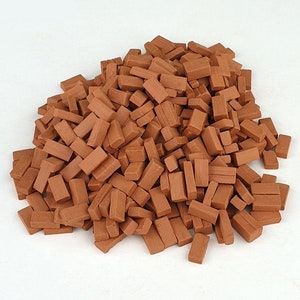Miniatuur bakstenen. Massieve rode baksteen 10 mm. 1.000 u. - Etsy ...