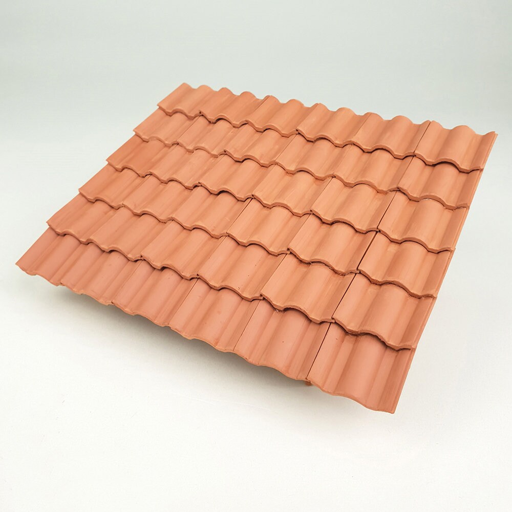 Miniature Roof Tiles. Double Curved Red Roof Tile 30 Mm (75u.) - Etsy