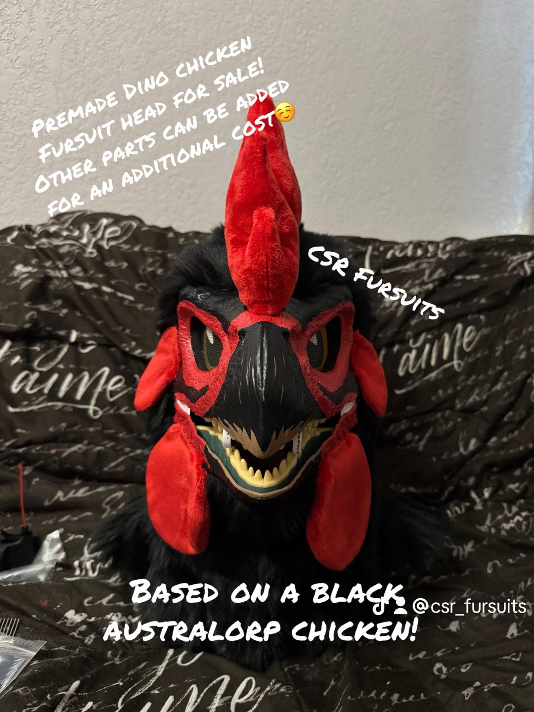 Premade Chicken Dino Fursuit Costume Head! (nonrefundable) - Etsy