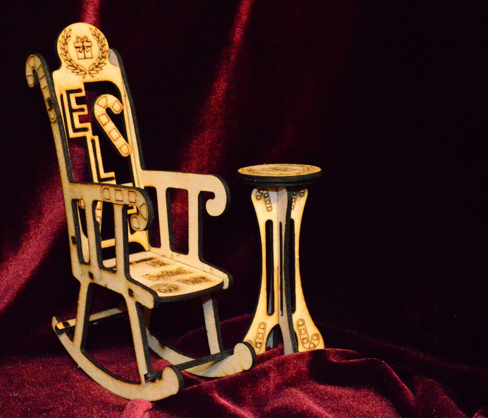 Small Rocking Chair and Table for a Very Tired Elf - Etsy