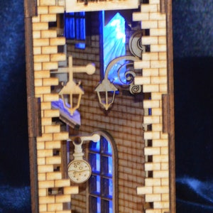 Wooden Book Nook With Blue Light All Wood - Etsy