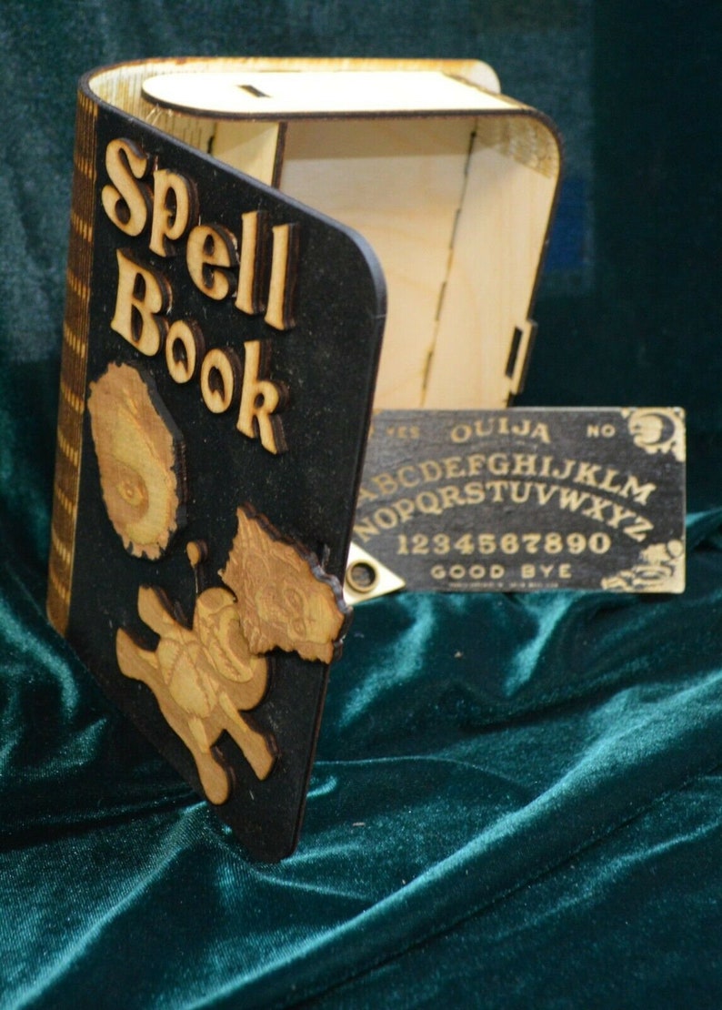Spell Book Box With Ouija Board and Hand - Etsy