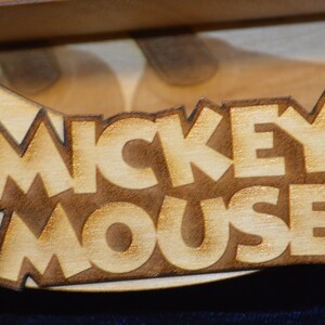 1st Mickey Mouse Round Shelf With Hangers All Wood - Etsy