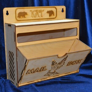 Mailbox With Pull Out Drawer All Wood/ Personalize for FREE - Etsy