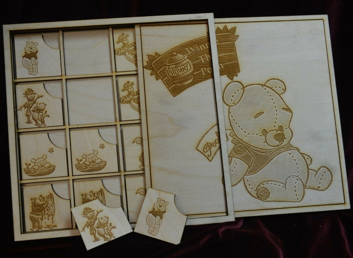 Winnie the Pooh Memory Game Slide Box | Etsy