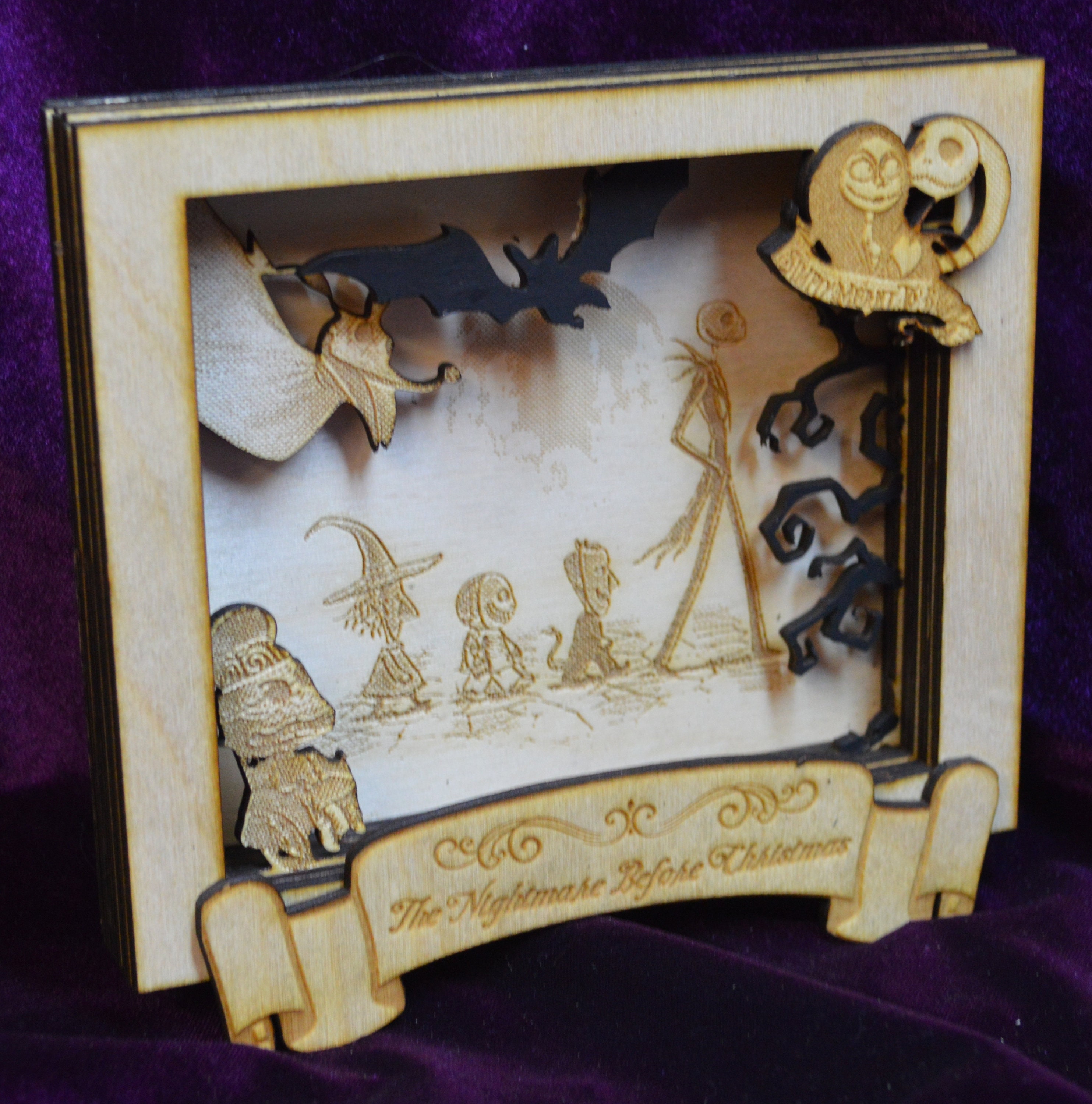 Nightmare Before Christmas Layered Picture Frame - Etsy Hong Kong