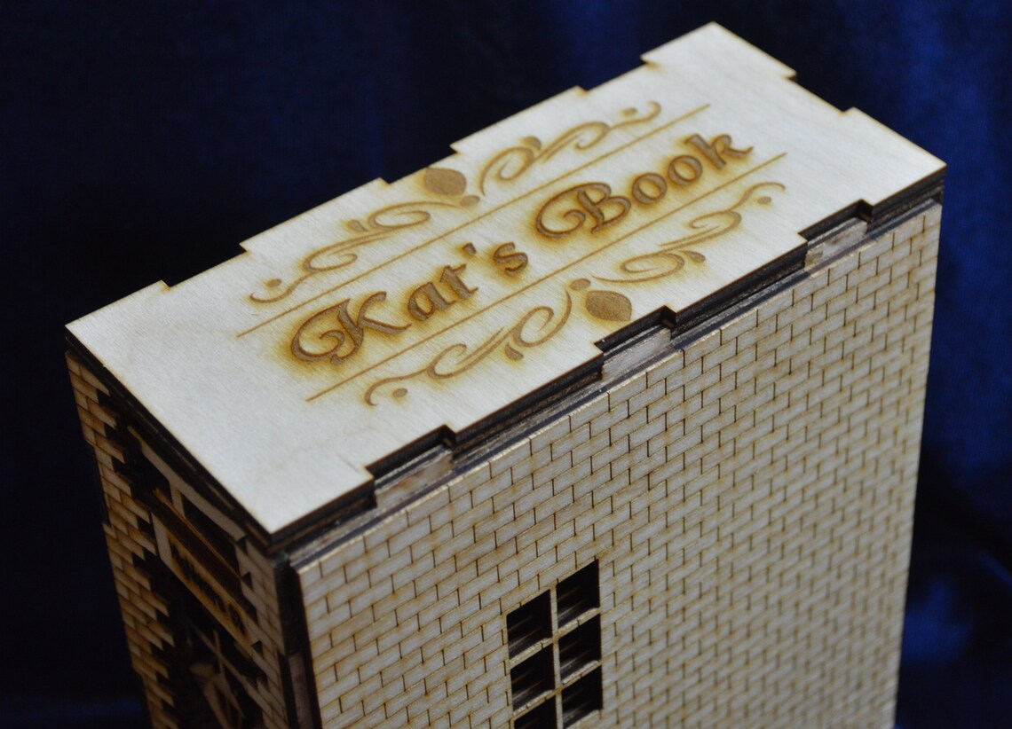 Wooden Book Nook With Blue Light All Wood - Etsy