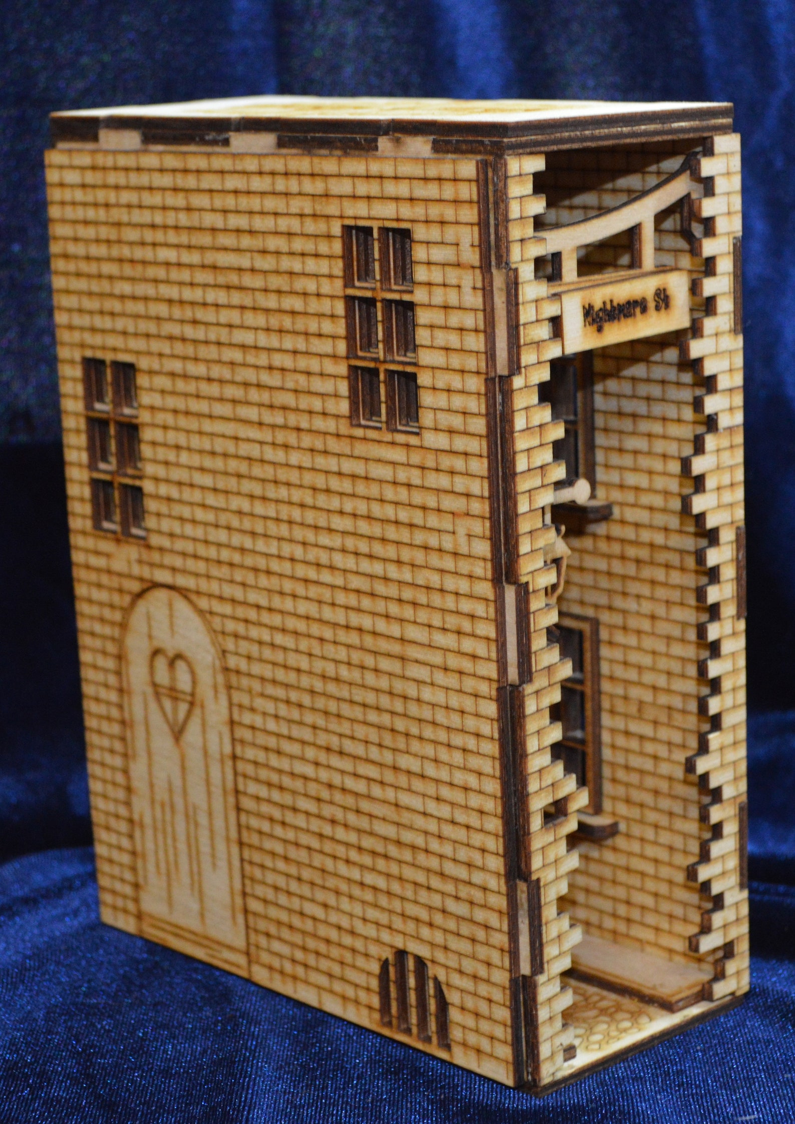 Wooden Book Nook With Blue Light All Wood - Etsy