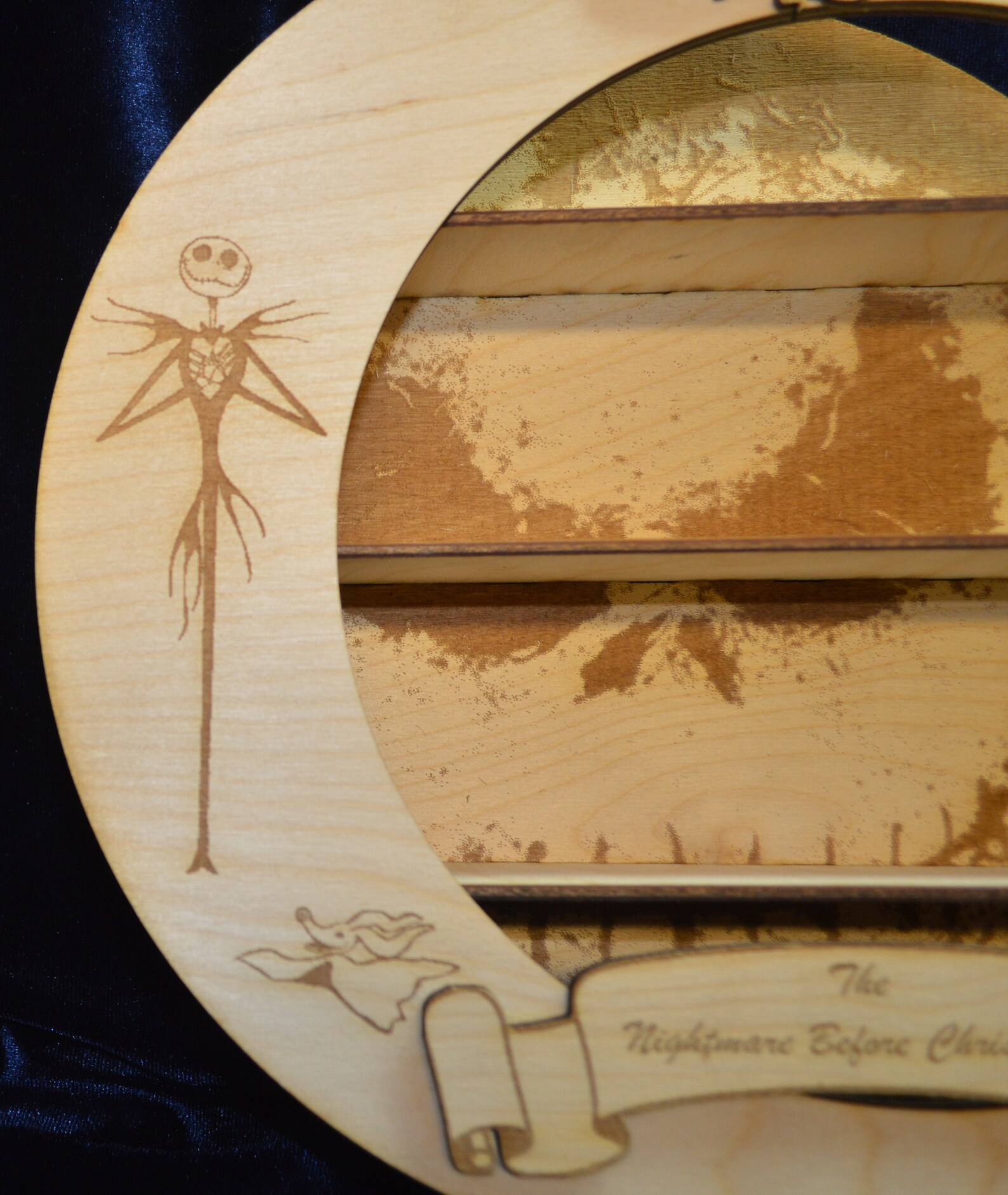 2nd Nightmare Before Christmas Jack Round Shelf All Wood - Etsy