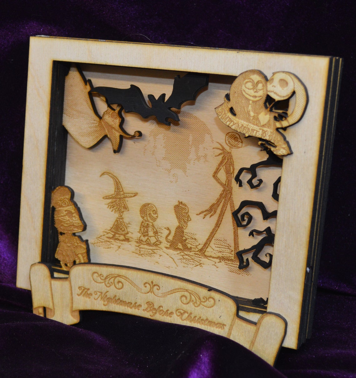 Nightmare Before Christmas Layered Picture Frame - Etsy Hong Kong