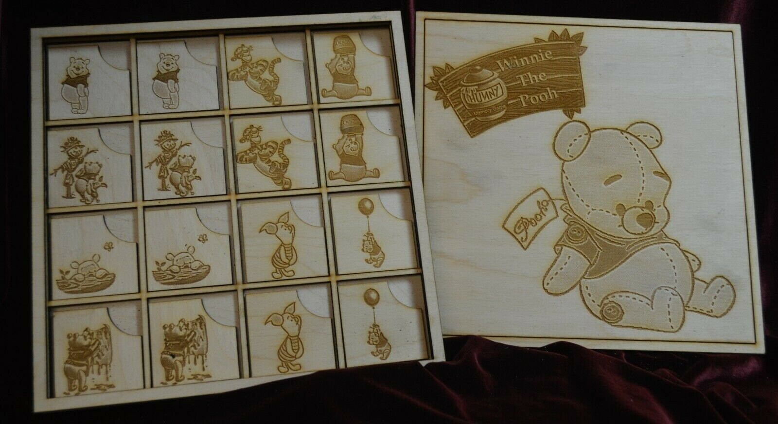 Winnie the Pooh Memory Game Slide Box | Etsy