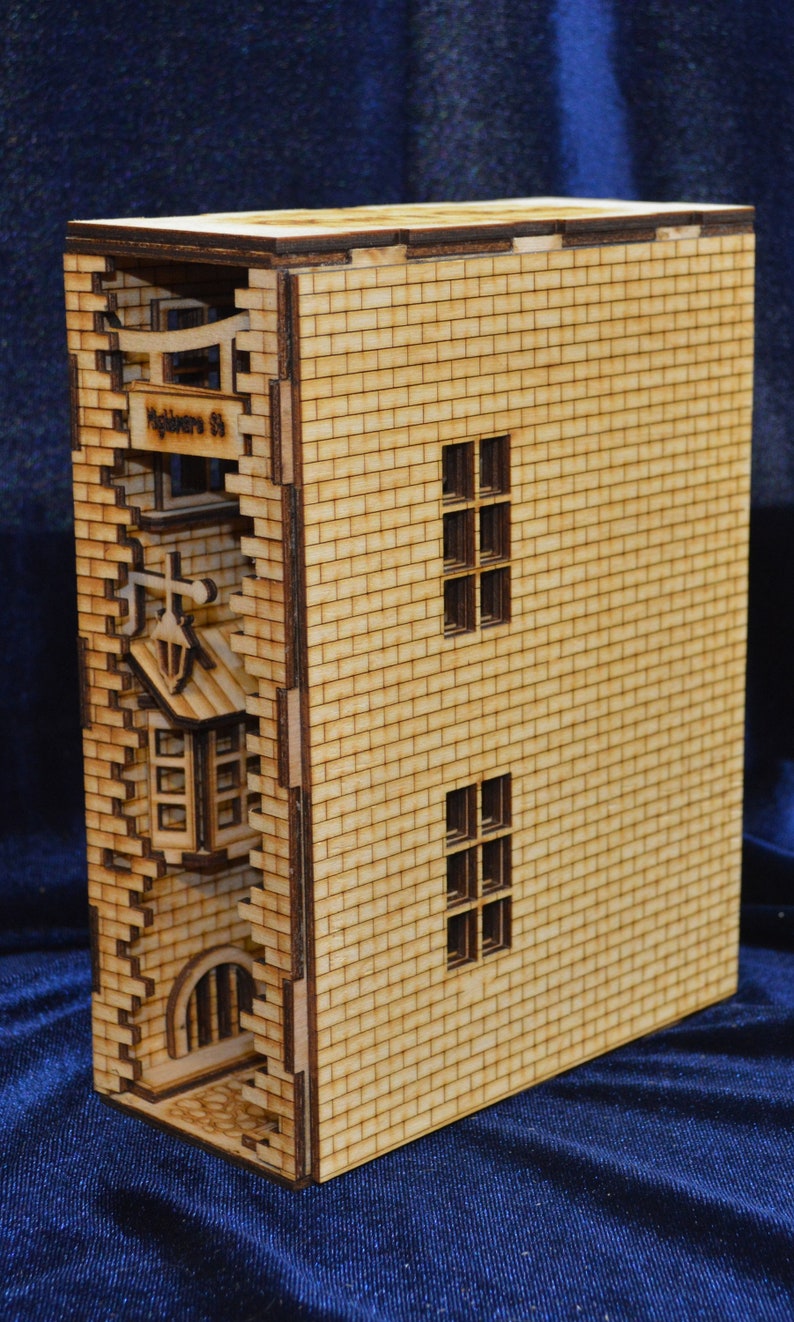 Wooden Book Nook With Blue Light All Wood - Etsy