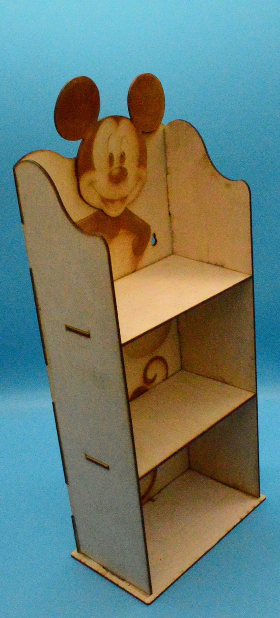 Mickey Mouse 3 Slot Shelf With Hangers - Etsy