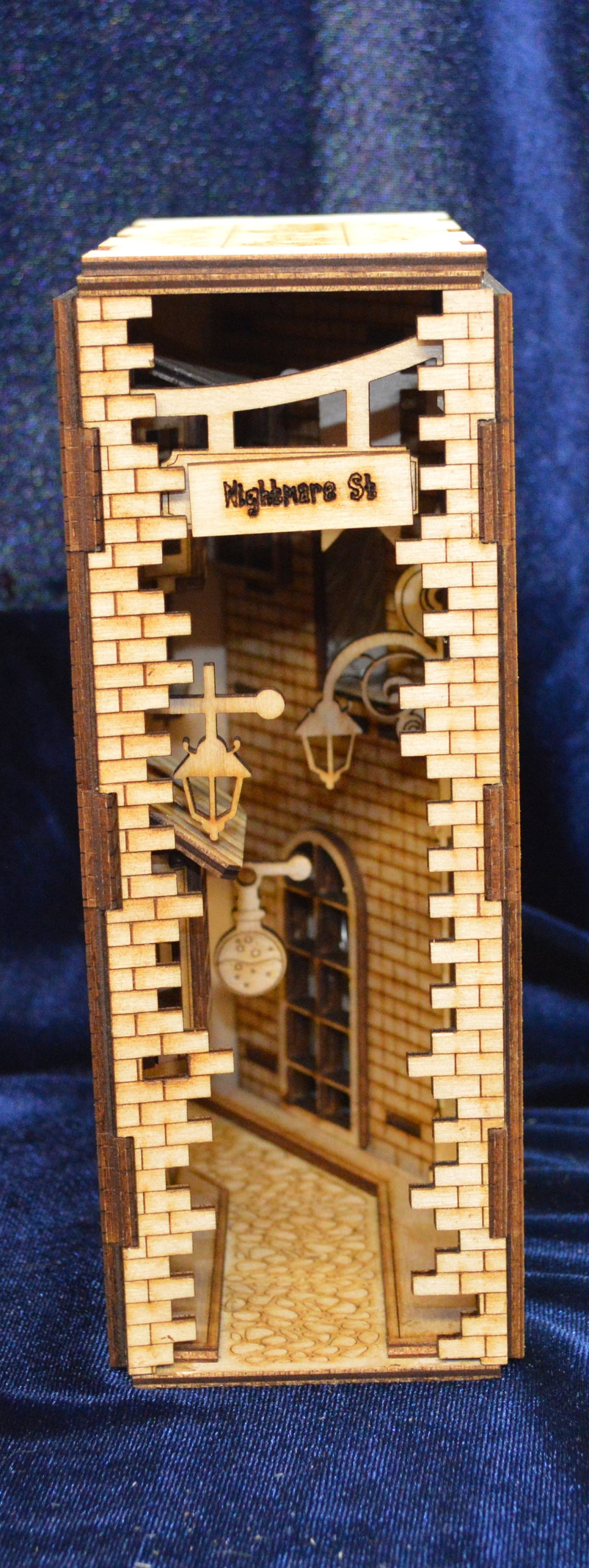 Wooden Book Nook With Blue Light All Wood - Etsy