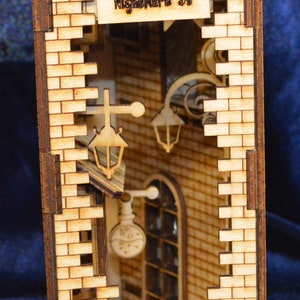 Wooden Book Nook With Blue Light All Wood - Etsy