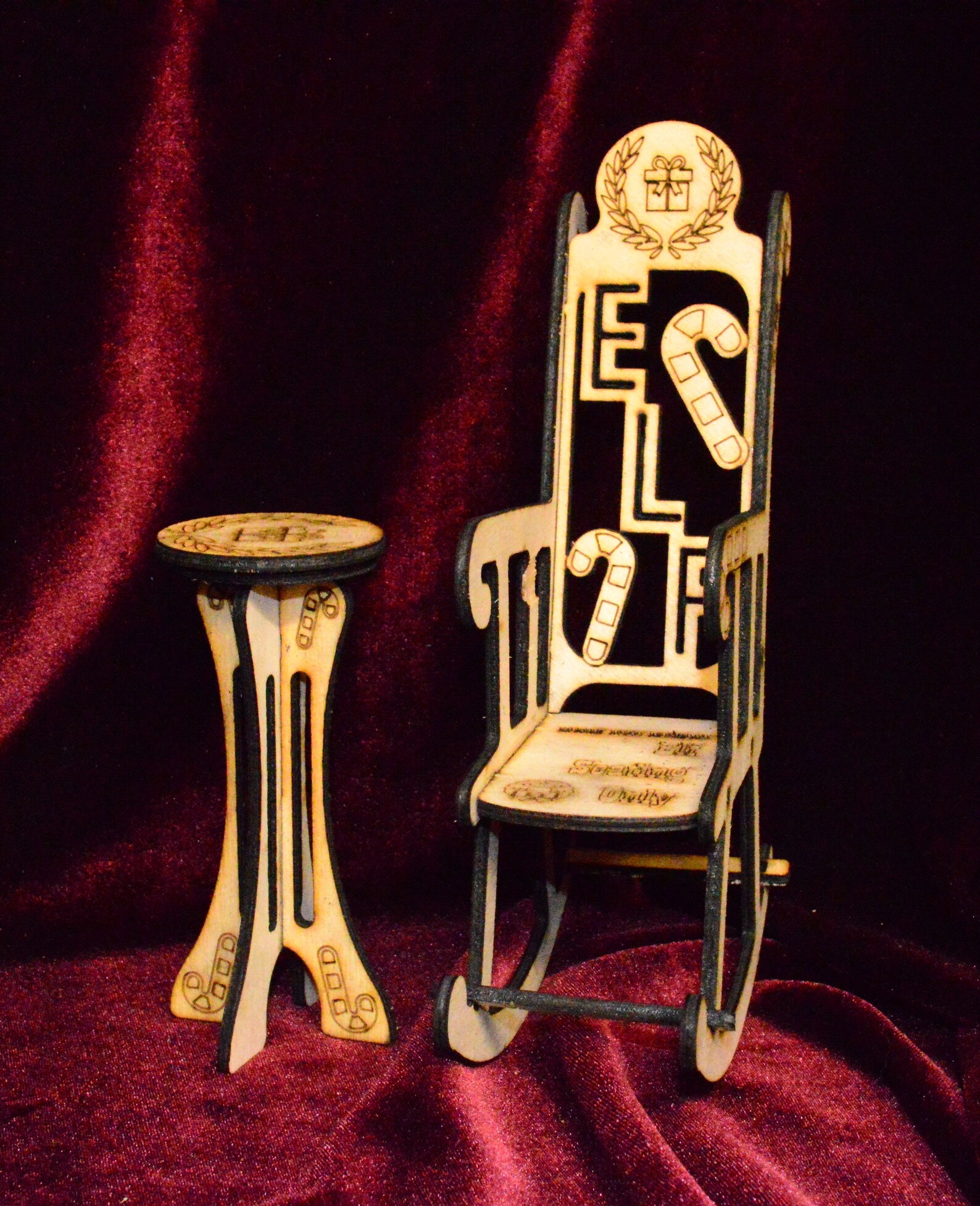 Small Rocking Chair and Table for a Very Tired Elf - Etsy