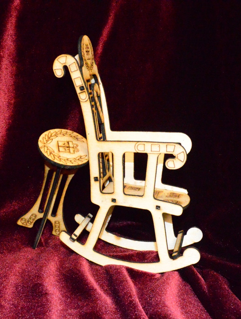 Small Rocking Chair and Table for a Very Tired Elf | Etsy