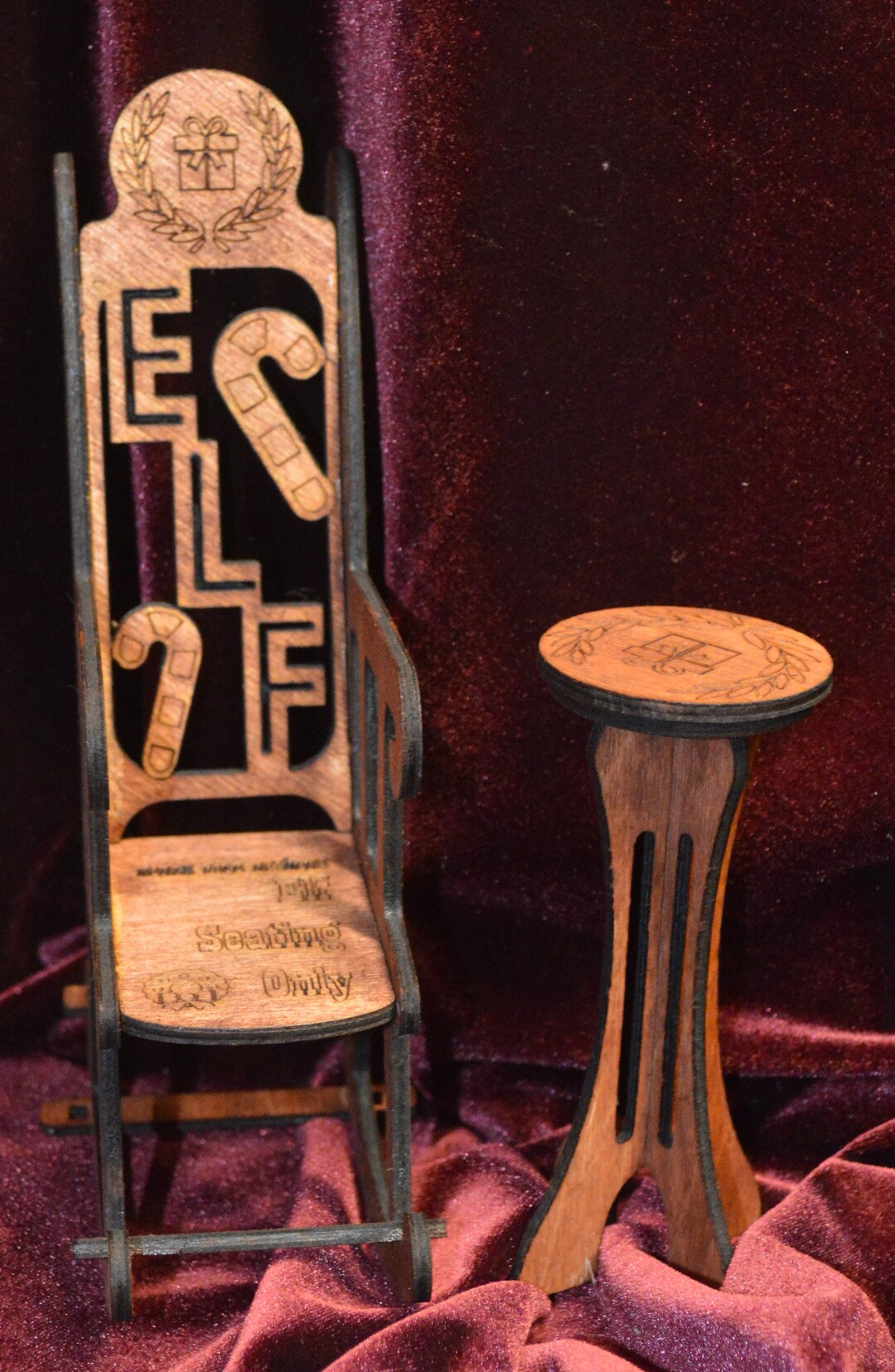 Small Rocking Chair and Table for a Very Tired Elf - Etsy