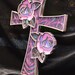 Wooden Layered Painted Rose Cross With Hook - Etsy