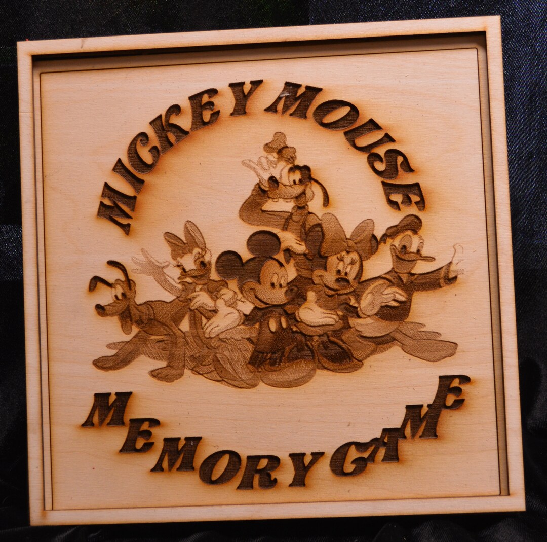 Wooden Mickey Mouse Memory Game - Etsy