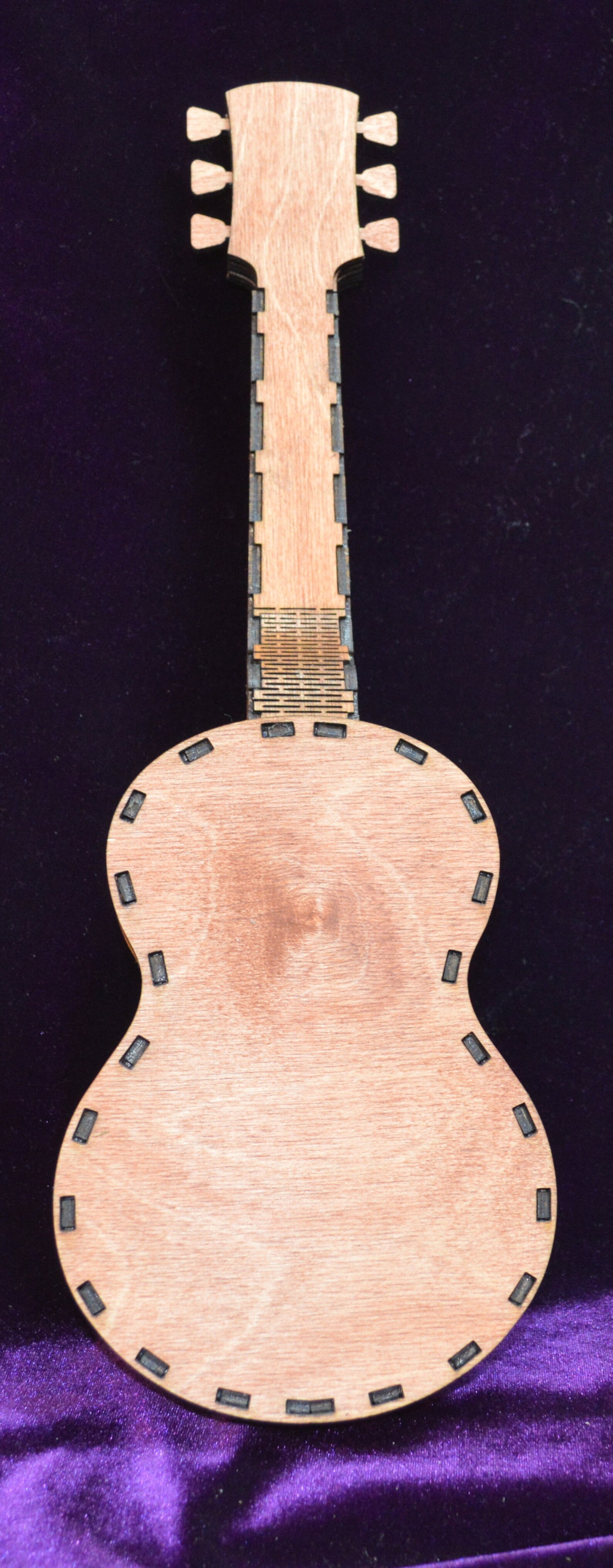 Cute Small Guitar with Compartment-Stained | Etsy