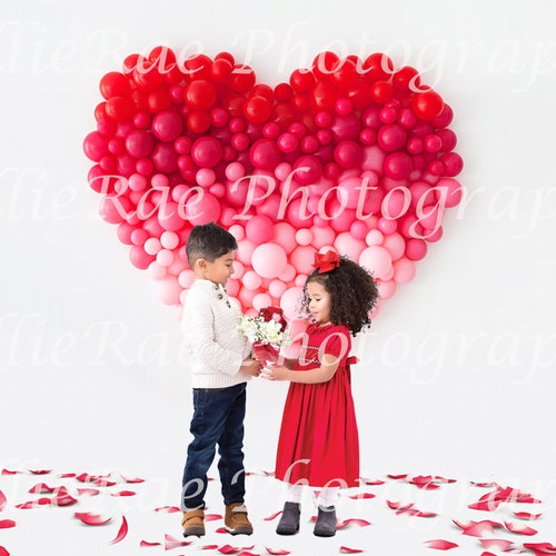INSTANT DOWNLOAD Balloon Heart Digital Backdrop Digital - Etsy