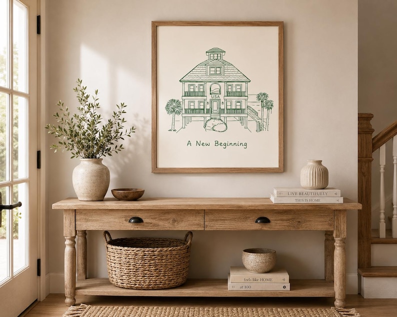 Custom Line House Portrait Download, Personalized New Home Gift ...