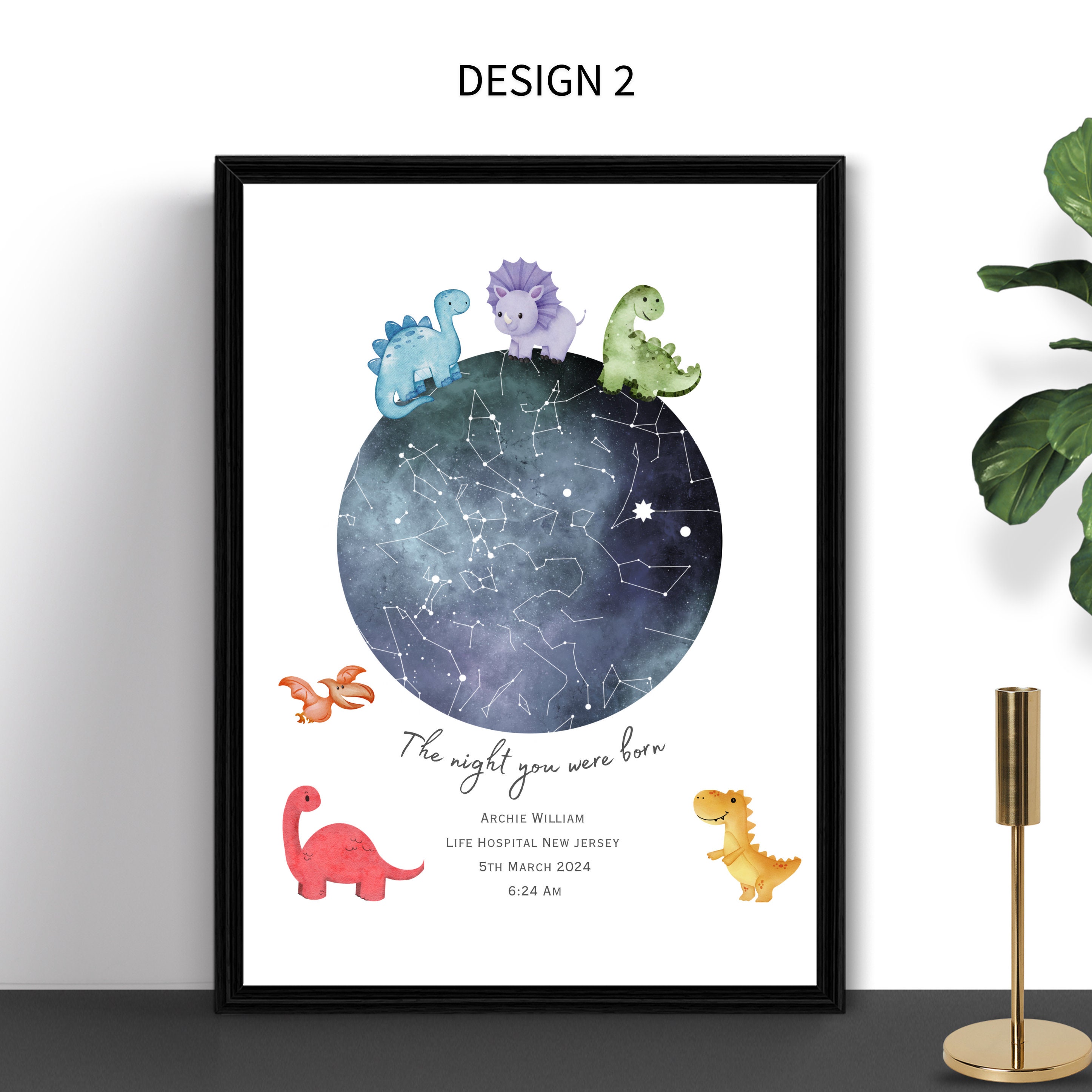 New Baby Star Map Gift | Night You Were Born | Personalised Gift for ...