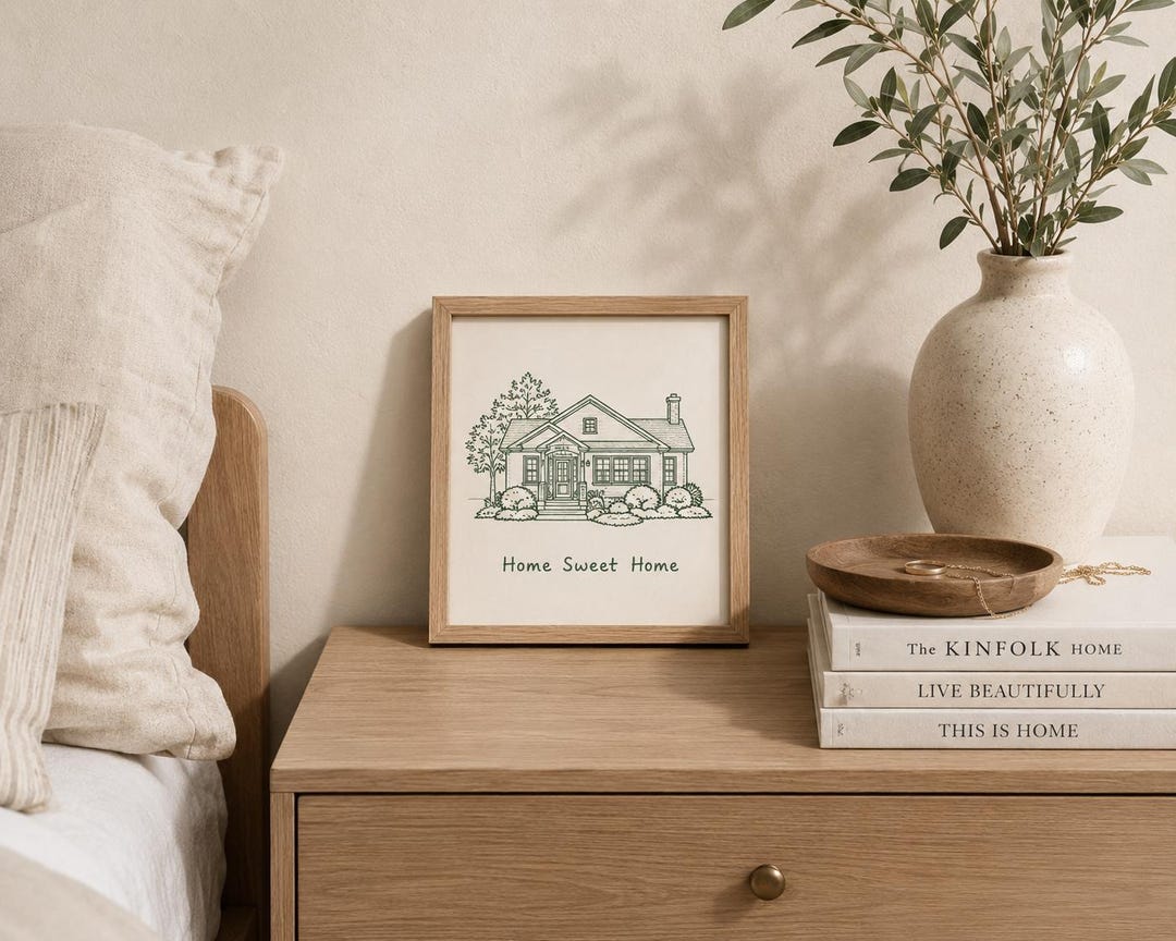 Custom Line House Portrait Download, Personalized New Home Gift ...