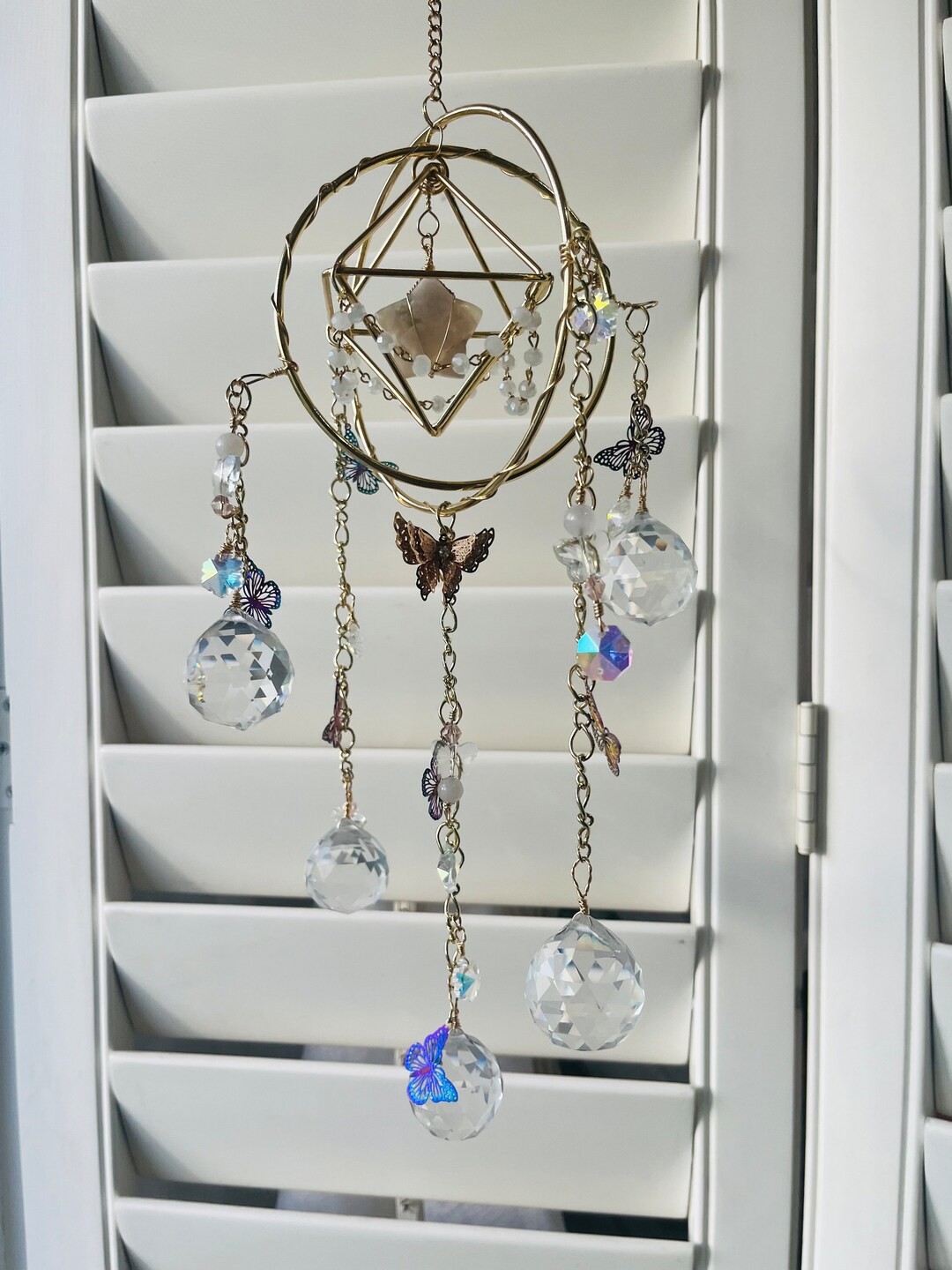 Butterfly Twirling Circles Sun Catcher - Etsy