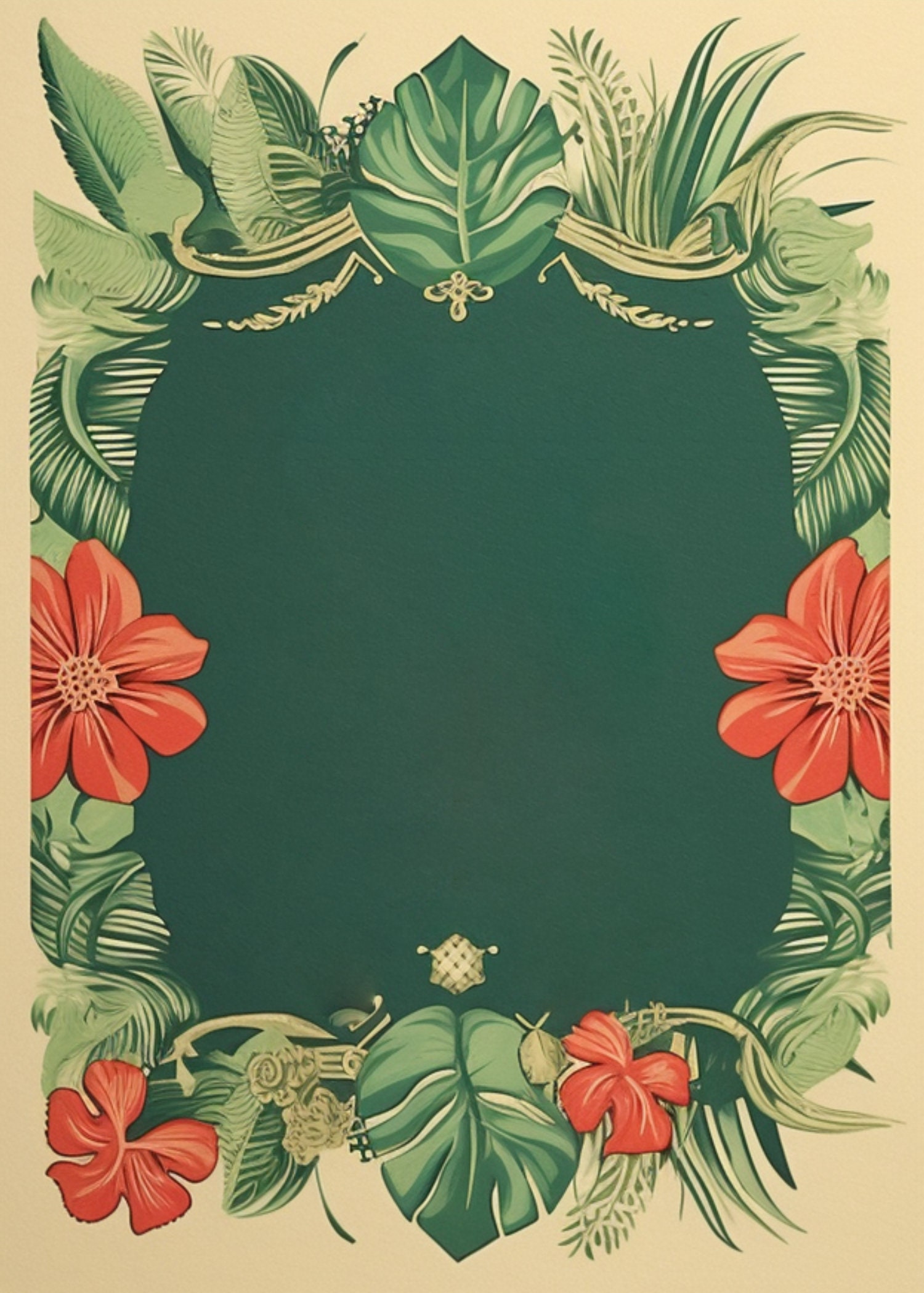 Beach Tropical Miami Cuba Style Digital Download Scrapbook Background ...