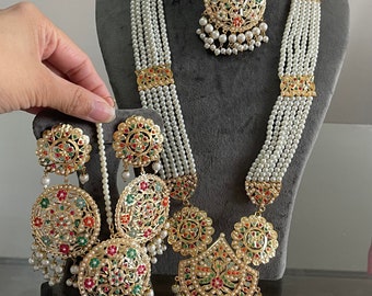 Aabha Ruby Chandan Haar / Hyderabadi Rani Haar With a Twist of - Etsy
