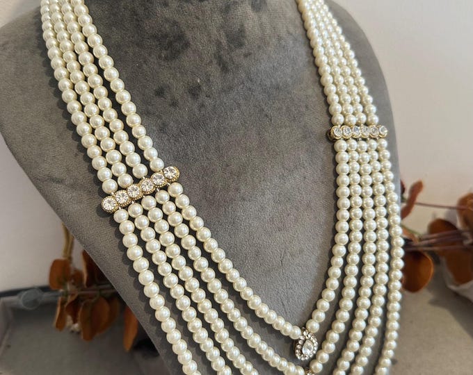 Navratan Satlada Haar With Jhumkas, Traditional Indian Jewelry - Etsy