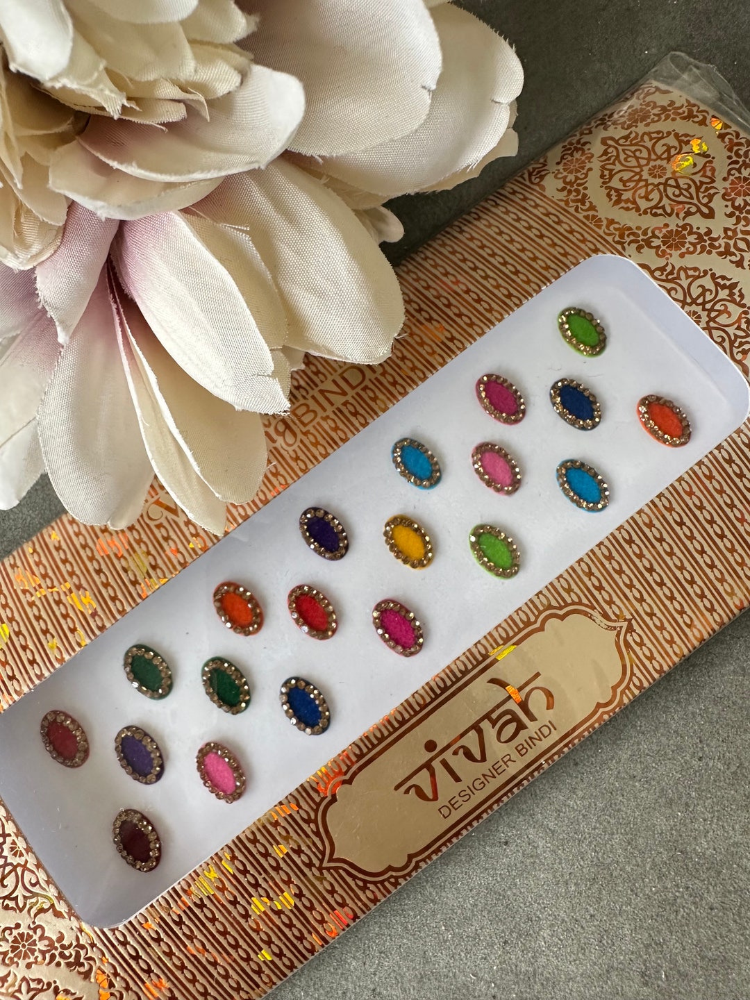 Gg Beautiful Oval Stone Bindis - Etsy
