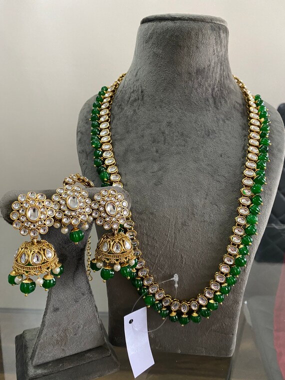 Gg Beautiful Imitation Manka Kundan Stone Beads Long Necklace - Etsy