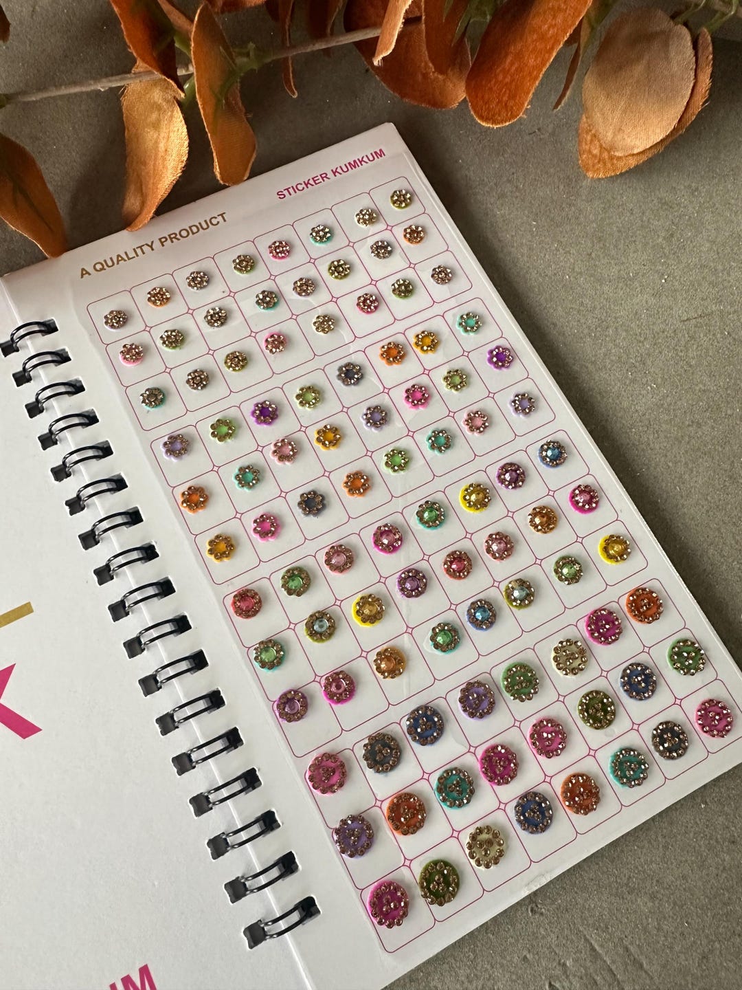 Velvet Stone Bindi Book: Colorful Forehead Stickers - Etsy