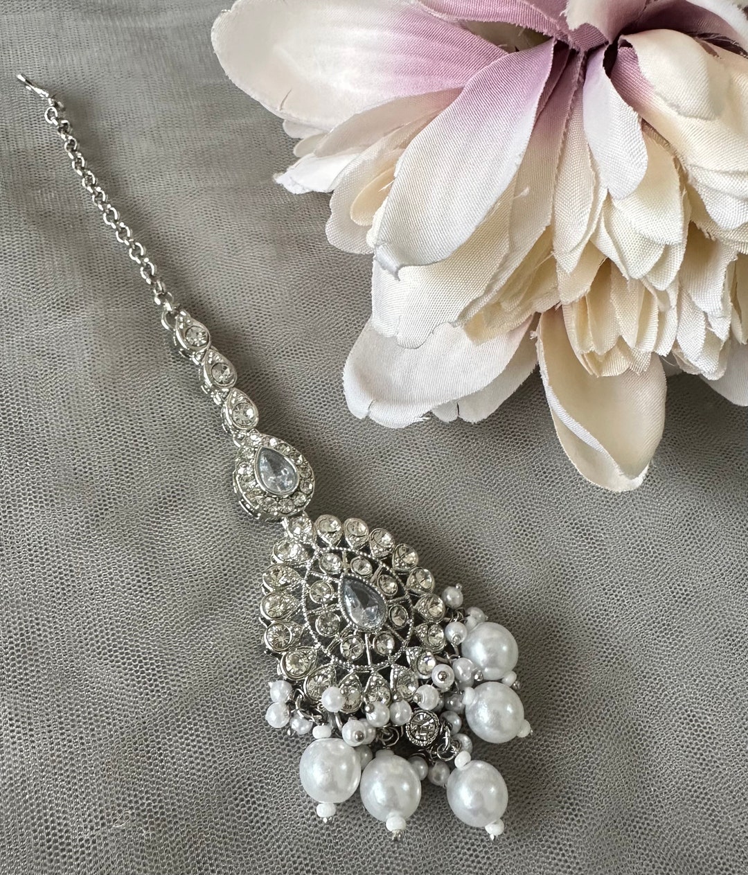 Gg Beautiful Imitation Silver Tikka - Etsy