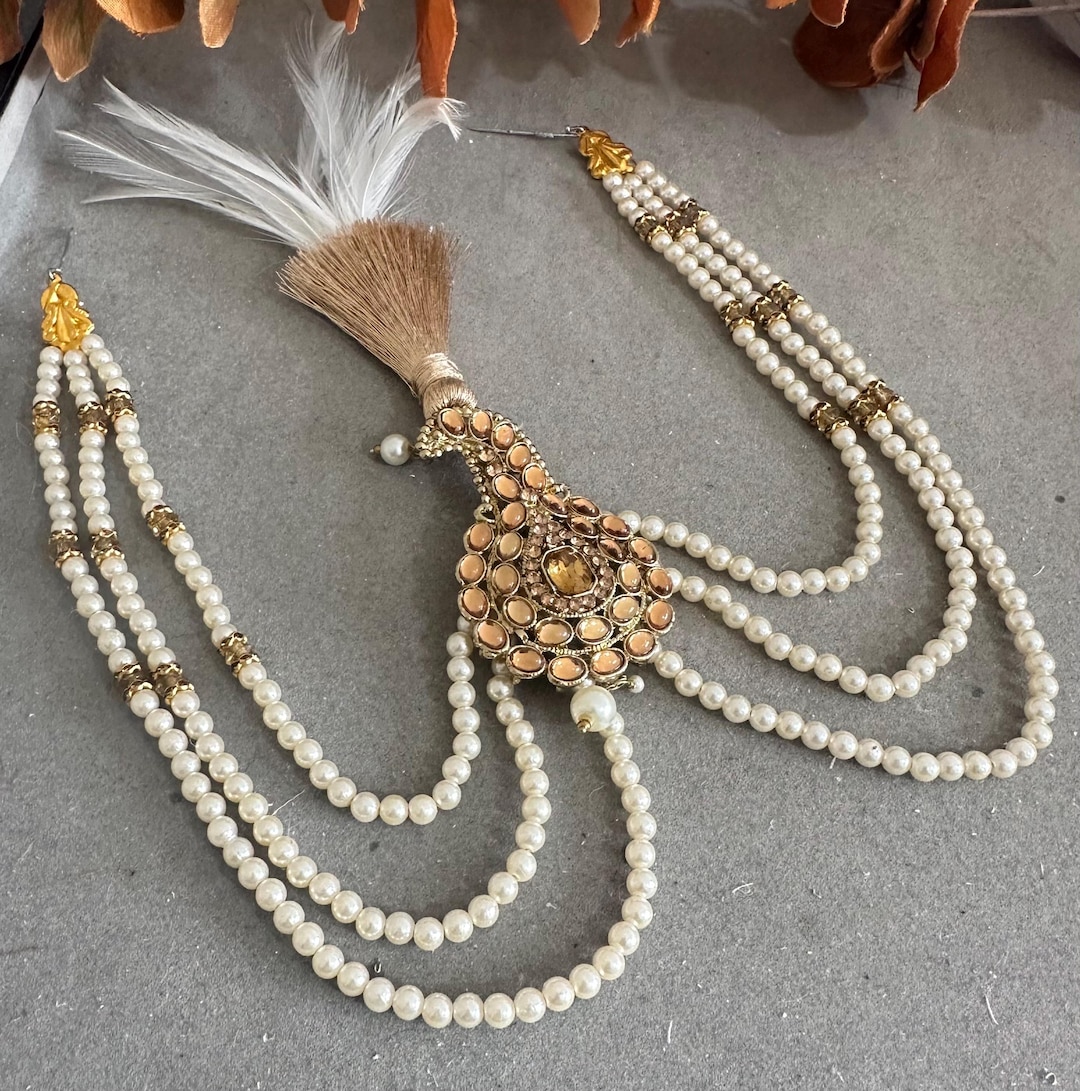 Groom's Kalgi: Indian Wedding Headpiece - Etsy