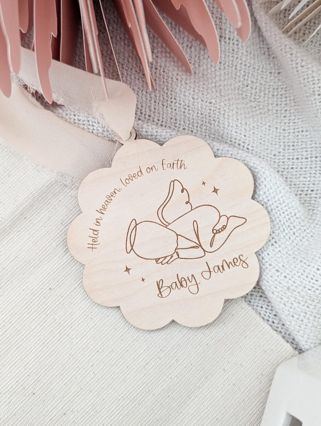 Personalised Baby Loss Memorial Bauble – Handcrafted Wooden Ornament - Etsy
