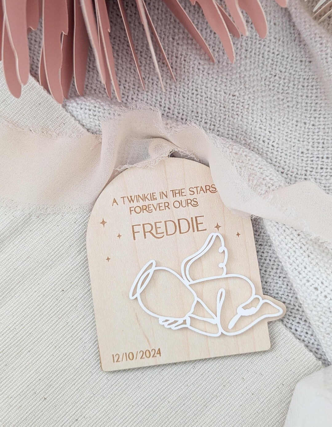 Personalised Baby Loss Memorial Bauble – Handcrafted Wooden Ornament ...