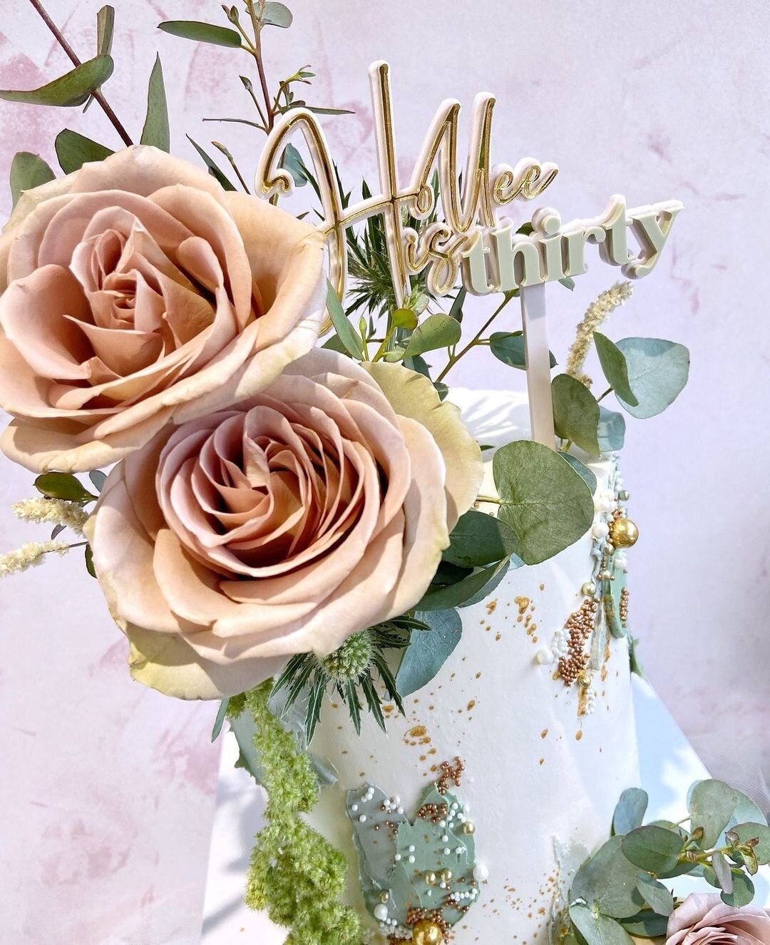 Personalised Double Layer Topper 'name is >age