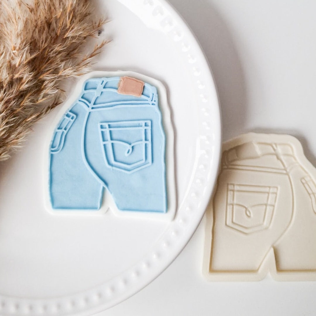 3D 'blue Jeans' Fondant Embosser & Cookie Cutter Set - Swift Delivery ...