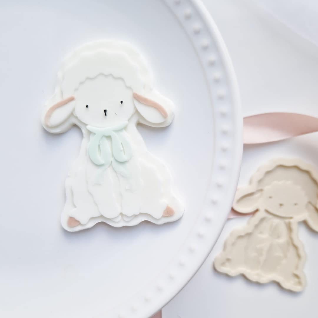 Easter 'cute Lamb' Fondant Embosser & Cookie Cutter Set Swift Delivery ...