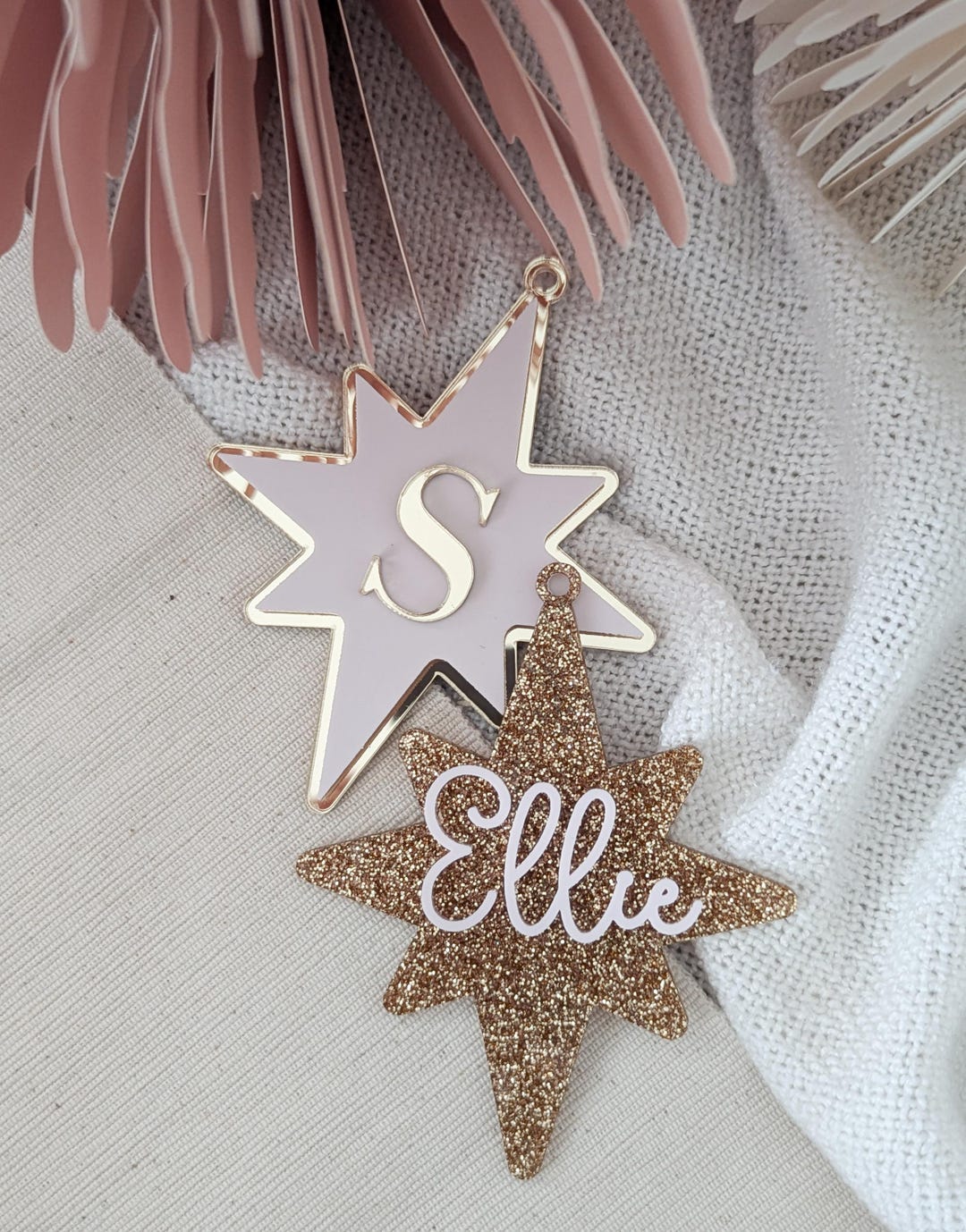 Personalized Star Bauble - Custom Christmas Ornament, Acrylic, Engraved ...