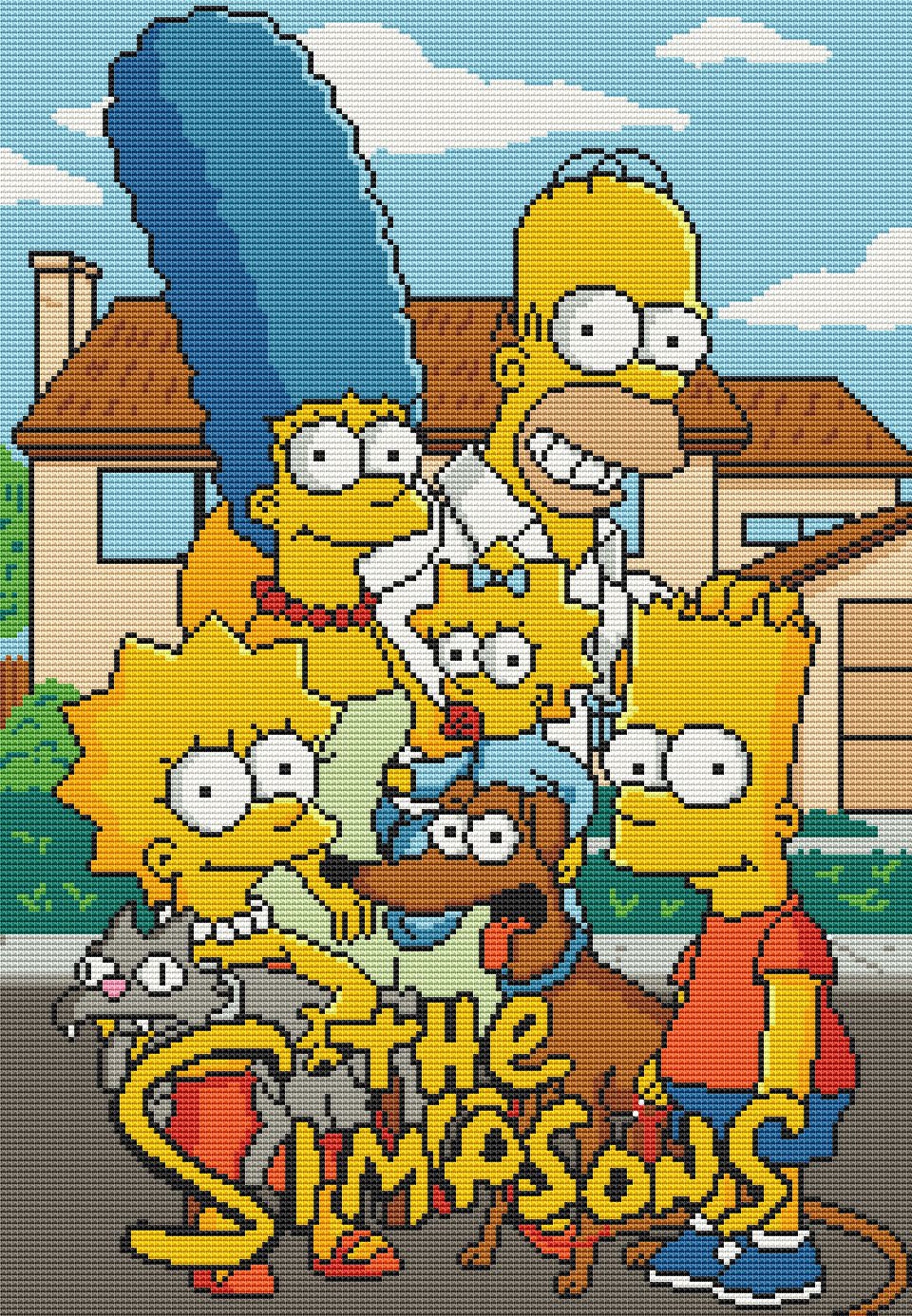 Simpsons Cross Stitch pattern Simpsons cross stitch | Etsy