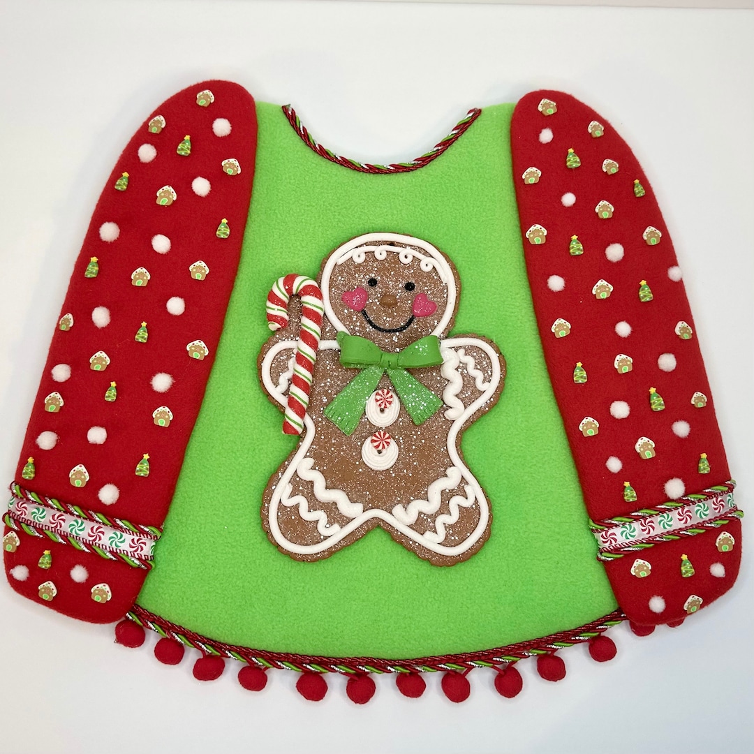 Gingerbread Christmas Sweater Wreath Attachment WAAM - Etsy