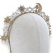 Celestial Moon Star Wedding Crown Bridal Pearl Tiara Space Bride Hair ...