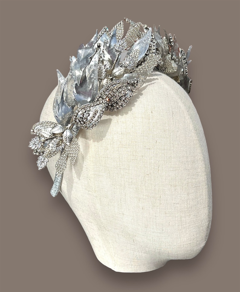 Catherine Coronation Silver Crown Kate Leaves Tiara Laurel Wreath ...