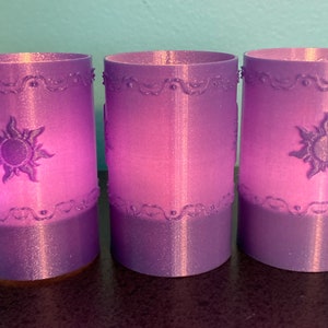 Tangled Lantern Tea Lights Rapunzels Floating Lights Three 3 Purple ...